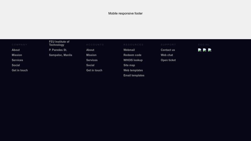 Codepen Html Css Mobile Responsive Footer 0144