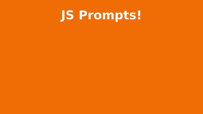 JS Prompt