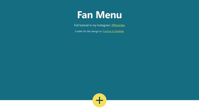 Fan menu pure CSS