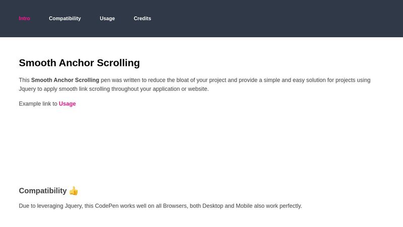 Smooth Anchor Scrolling