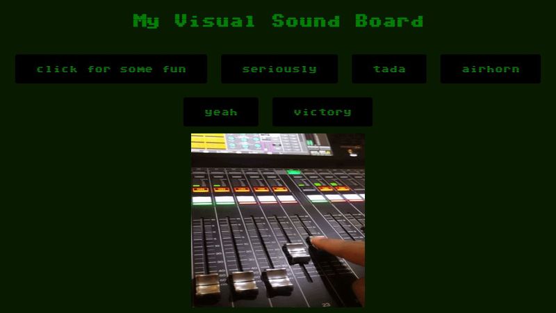 my Visual Sound Board - with CSS