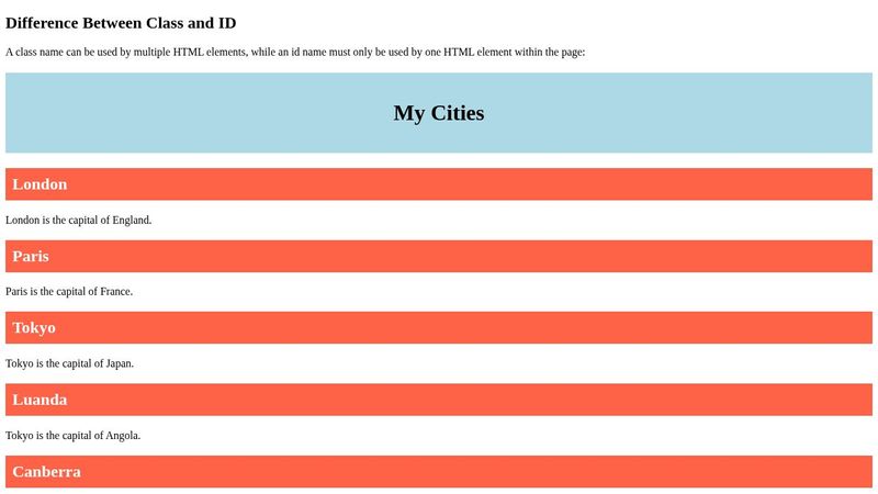 Activity 13 - Classes vs IDs