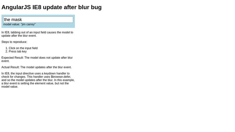 AngularJS IE8 tab key bug