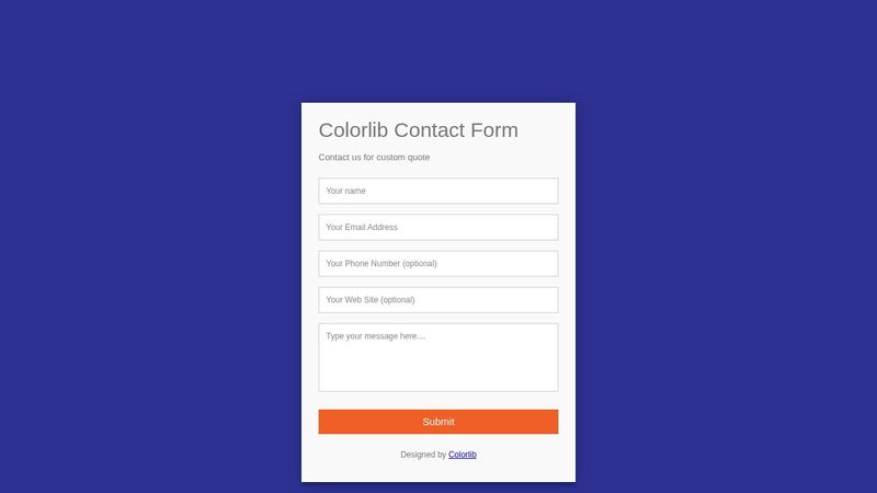 Simple HTML/CSS Contact Form