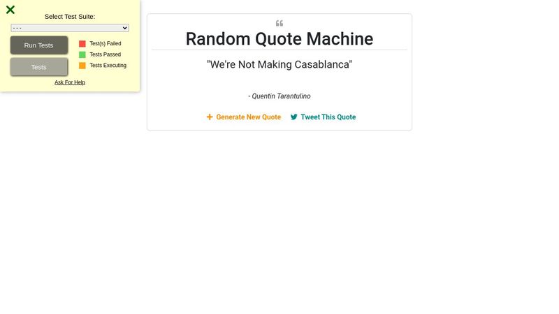 freeCodeCamp - Front End Development Libraries - Random Quote Machine