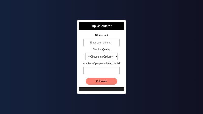 JavaScript - Tip Calculator