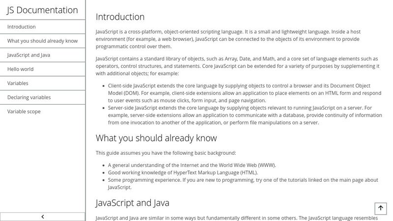 Technical Documentation Page