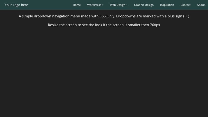 Pure CSS Responsive Dropdown Menu