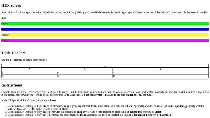 Code Challenge: CSS Selectors & Specificity