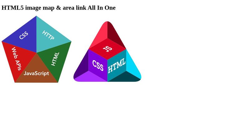 HTML5 image map & area link All In One