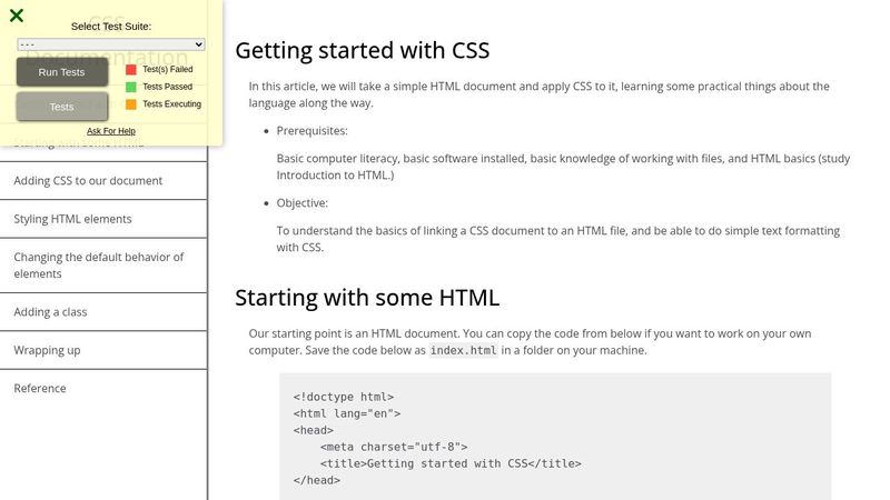 CSS Documentation Page