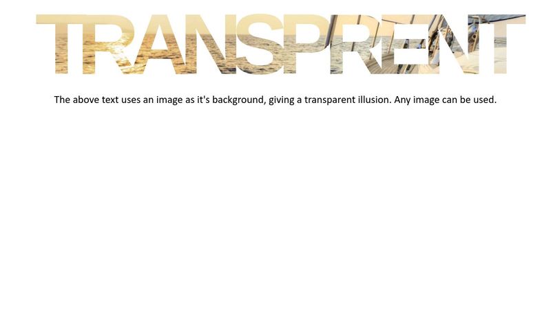 Transparent Text (CSS)