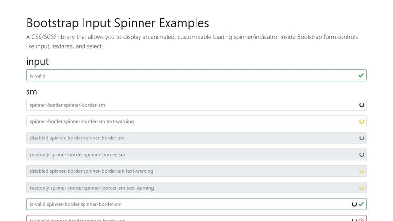 Input Spinner With Bootstrap 4