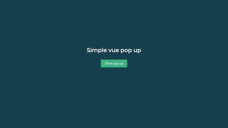 Vue Modal Popup