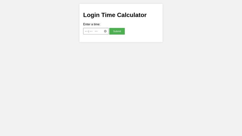 Login Time Calc