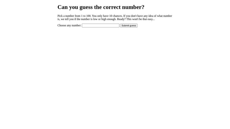 Guessing Number Game!!!