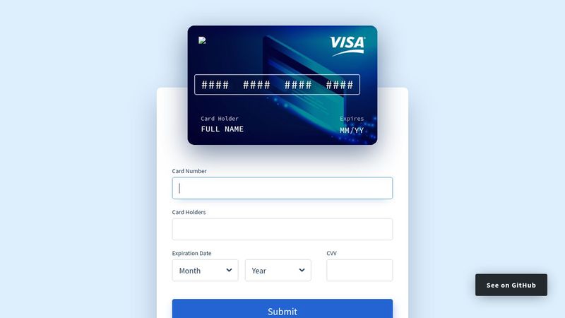 Credit Card Form - Vue.js