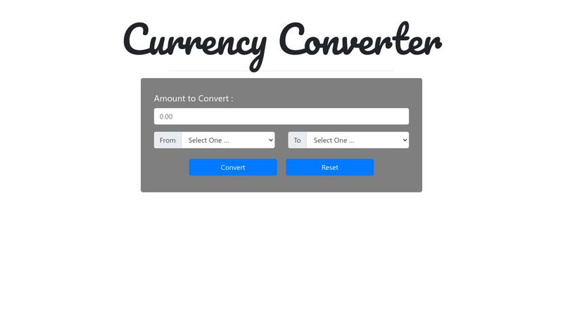 Currency Converter Dropdown