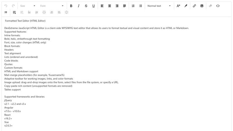Overview - DevExtreme Html Editor