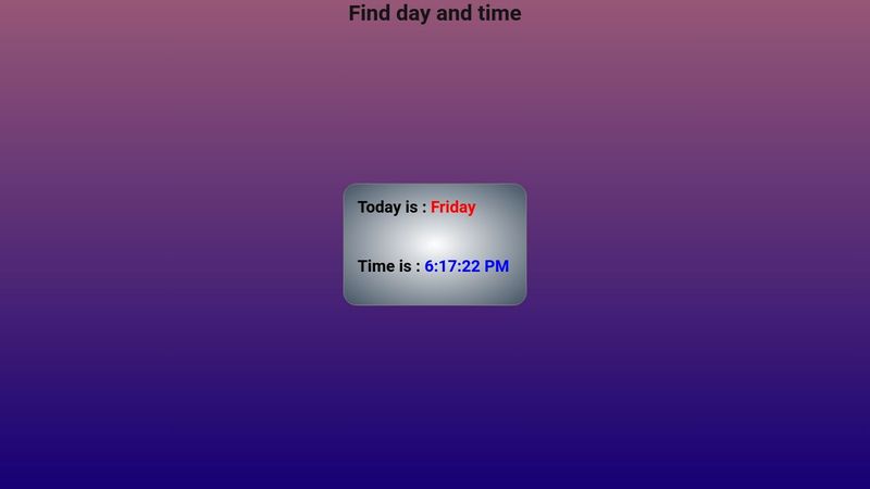 Current Day & Time using HTML+JS