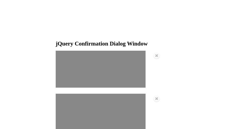 jQuery Confirmation Dialog