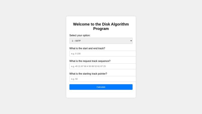 Final Laboratory Examination (Disk Algorithm)