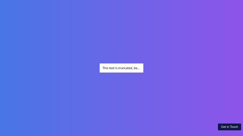 Truncate the text with CSS only