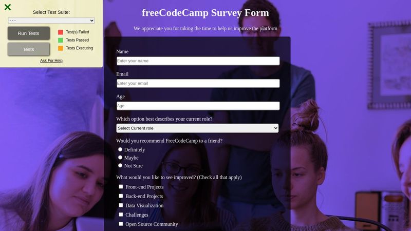 freeCodeCamp Survey Form
