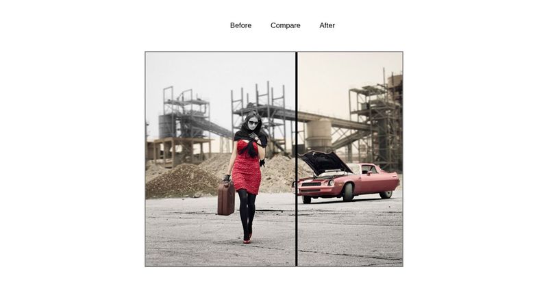 Before/After viewer with Draggable and TweenMax