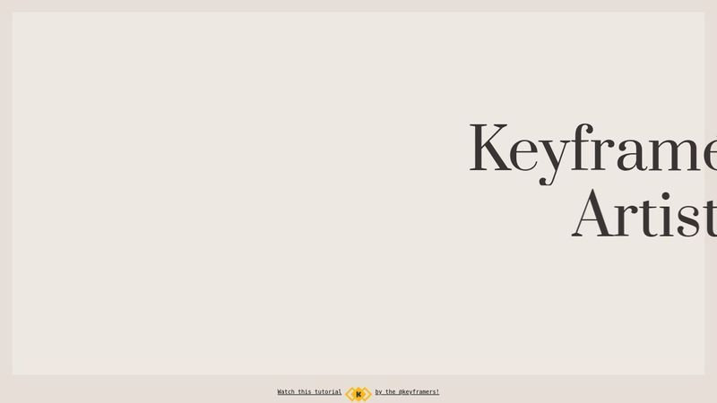 Animation in the Dark | Café Text Animation | @keyframers 3.25.3