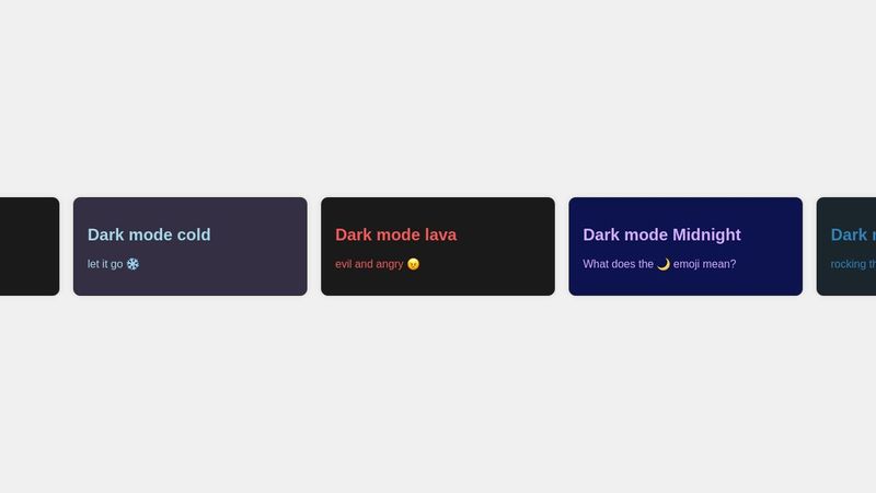 Dark mode color palette