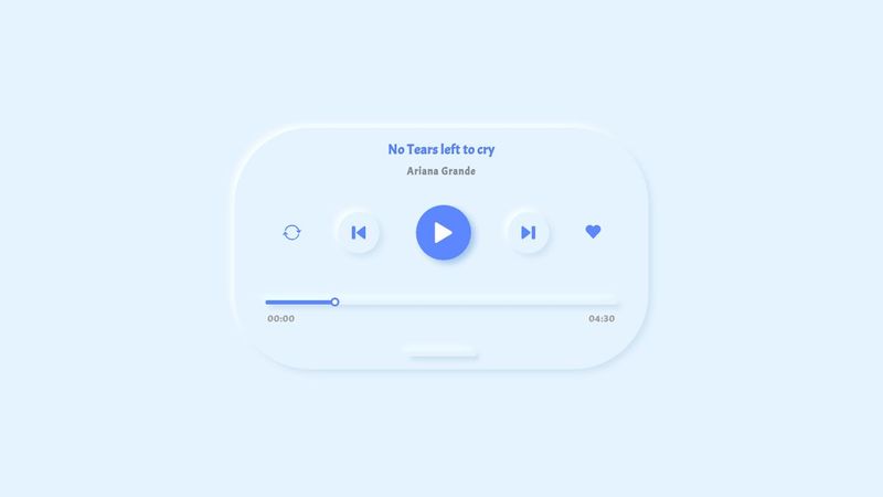 Neumorphic Music Player