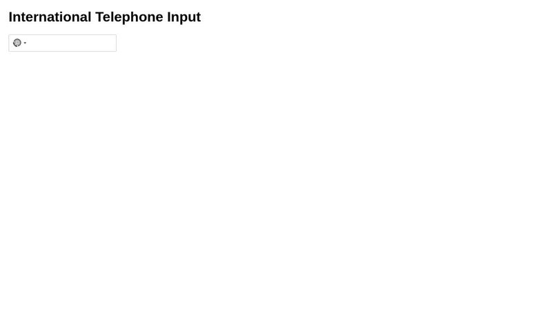 International Telephone Input