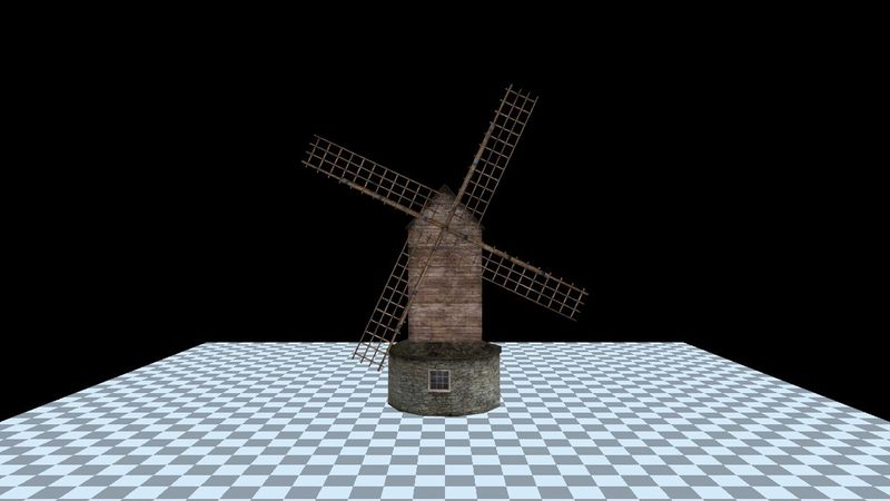 Three.js - Load .OBJ and .MTL file - Windmill2