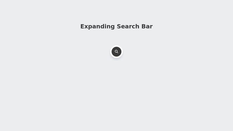 CSS Only Expandable Search Bar