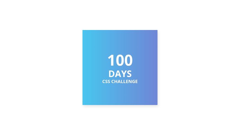 100 Days CSS - Day 1