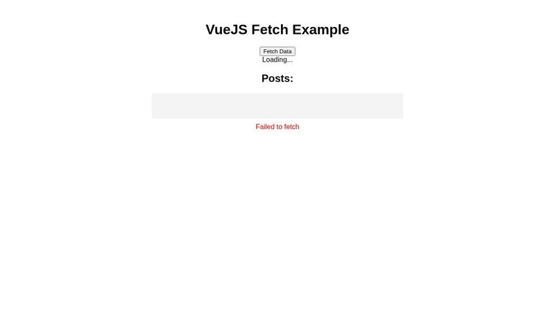 Vue Fetch Data