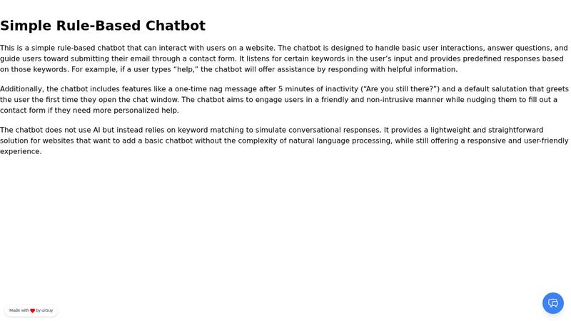 Simple Rule-Based Chatbot