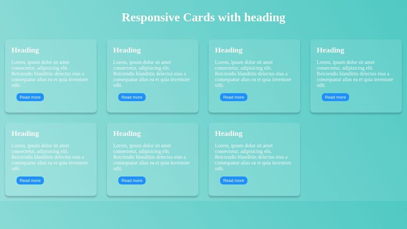Responsive cards with heading without media queries