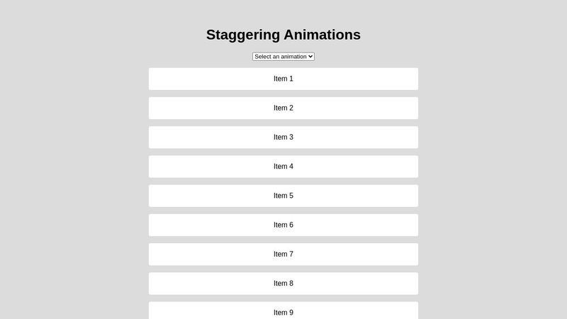 Staggering Animations