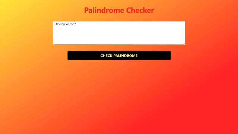 Palindrome Checker w Bootstrap