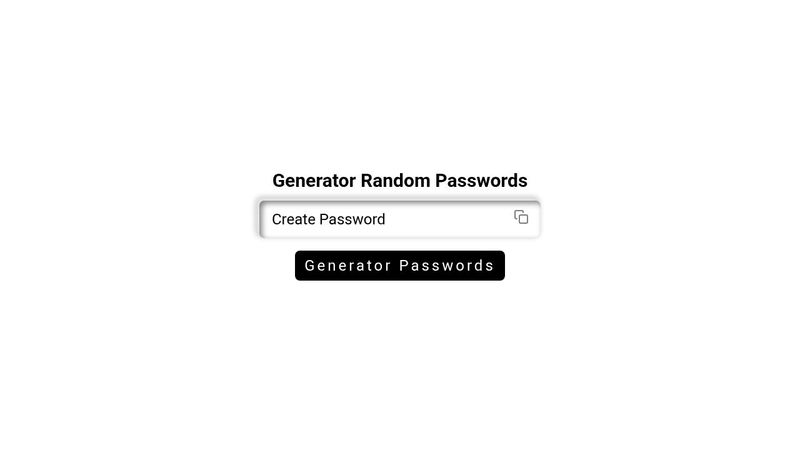 Generator Random Passwords