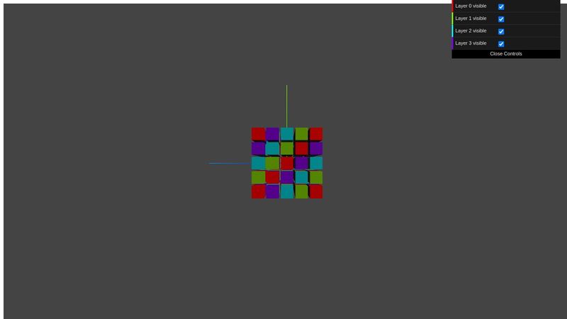 Three.js layers example
