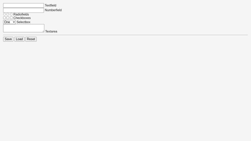 Save & Load form data with jQuery and JSON