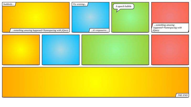 Responsive Comic Book Layout