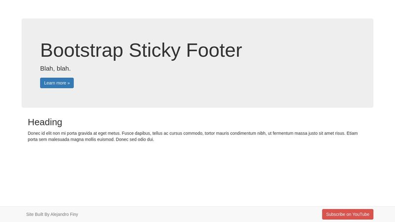 Bootstrap Sticky Header