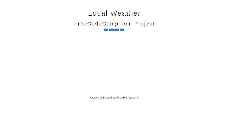 Local Weather Project for FreeCodeCamp.com