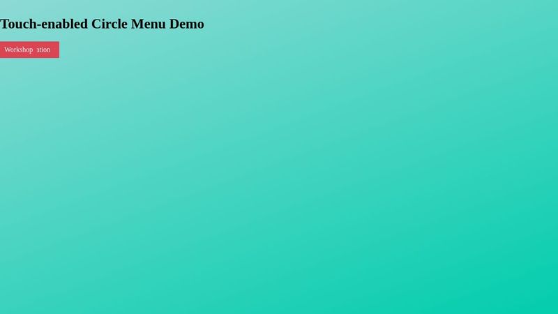 Touch-enabled Circle Menu Demo