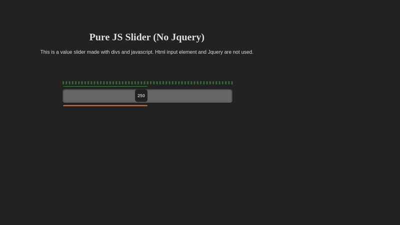 Pure JS slider (no Jquery)