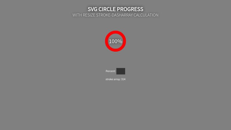 SVG Circle Progress w/stroke-dasharray